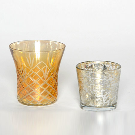 Flare Glass + Mercury Votive Holders - Swift + Company